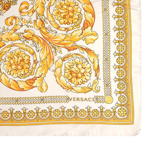 Versace | Accessories | Versace Unisex Medusa Baroque Skull Print Silk ...